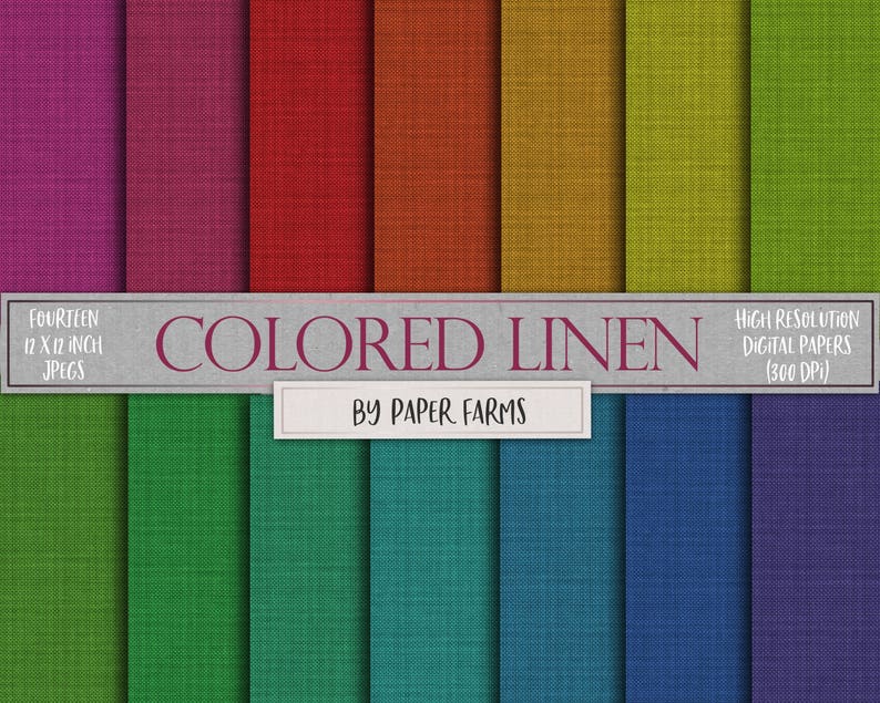 Colored Linen, Colored Burlap, Scrapbook Paper, Digital Paper ...