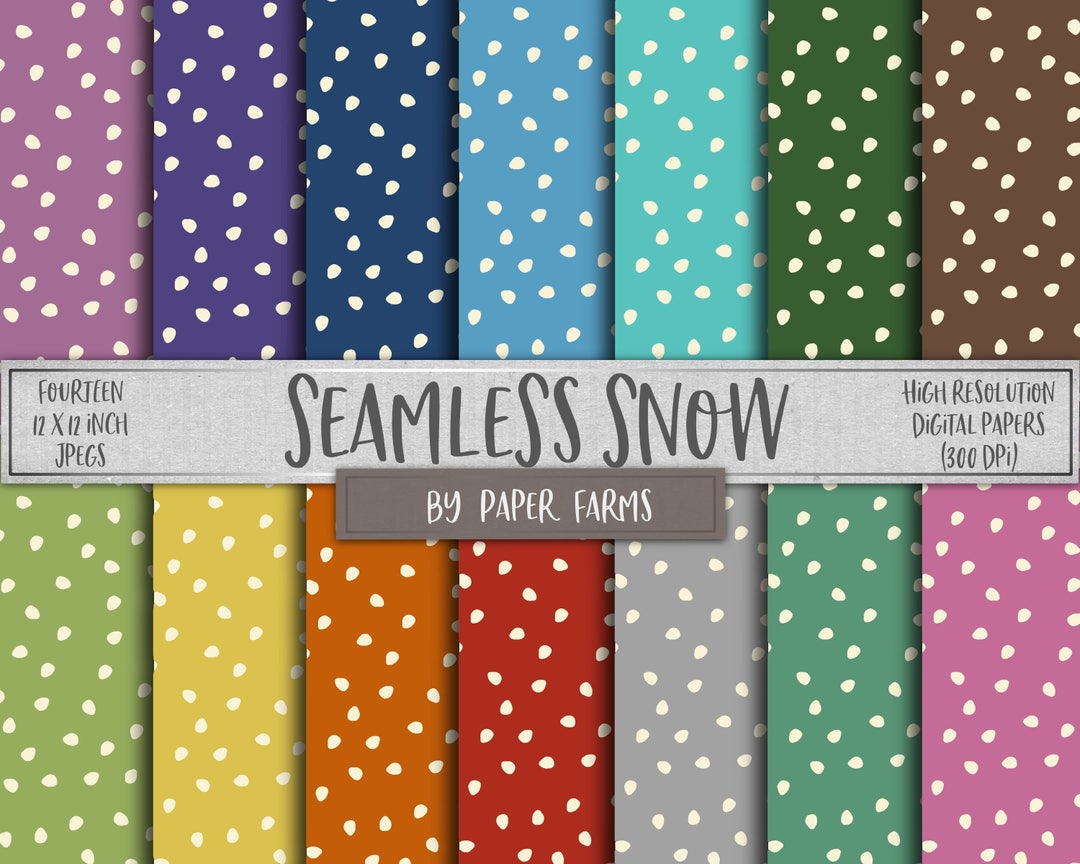 Seamless Snow Background, Snow Background, Snow Dots, Winter, Repeats ...