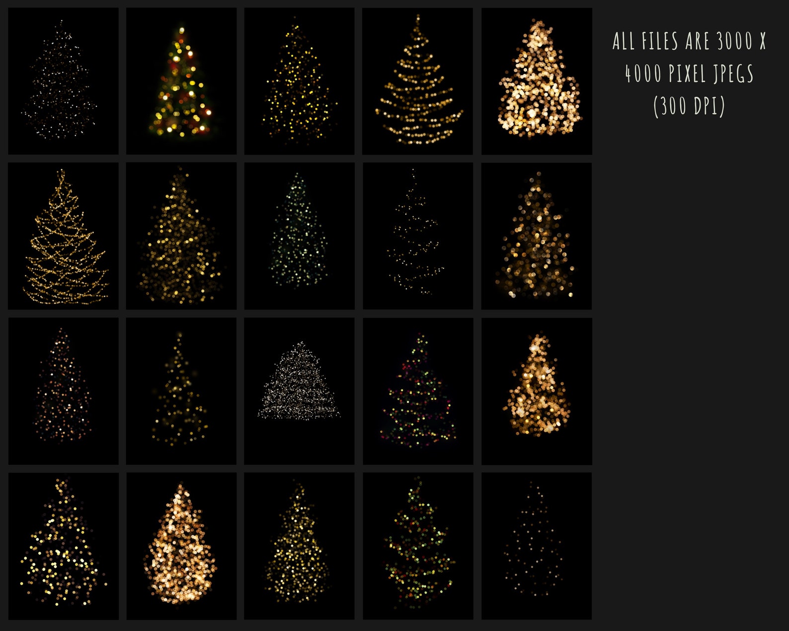 Christmas Tree Bokeh Overlays Christmas Bokeh Overlays | Etsy