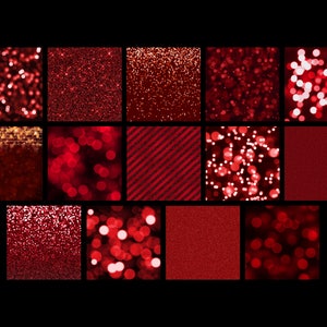 Red Bokeh Digital Paper, Red Bokeh Scrapbook Paper, Red Glitter Digital ...