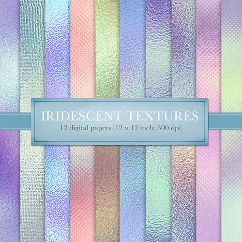 Iridescent Foil Digital Paper Iridescent Foil Pearlescent - Etsy