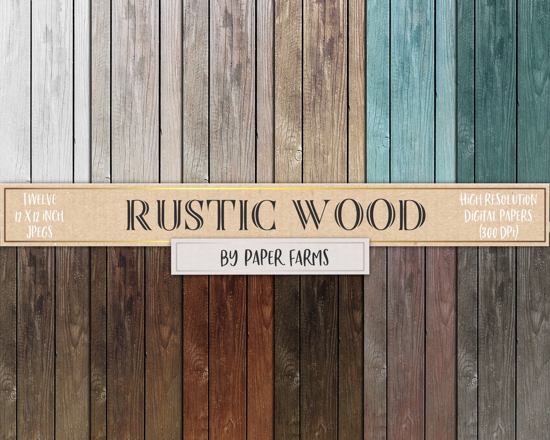 Rustic Wood Digital Paper, Rustic Wood Scrapbook Paper, Wood Textures ...