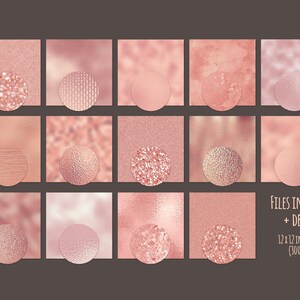 Rose Gold Foil, Rose Gold Digital Paper, Rose Gold Scrapbook Paper ...