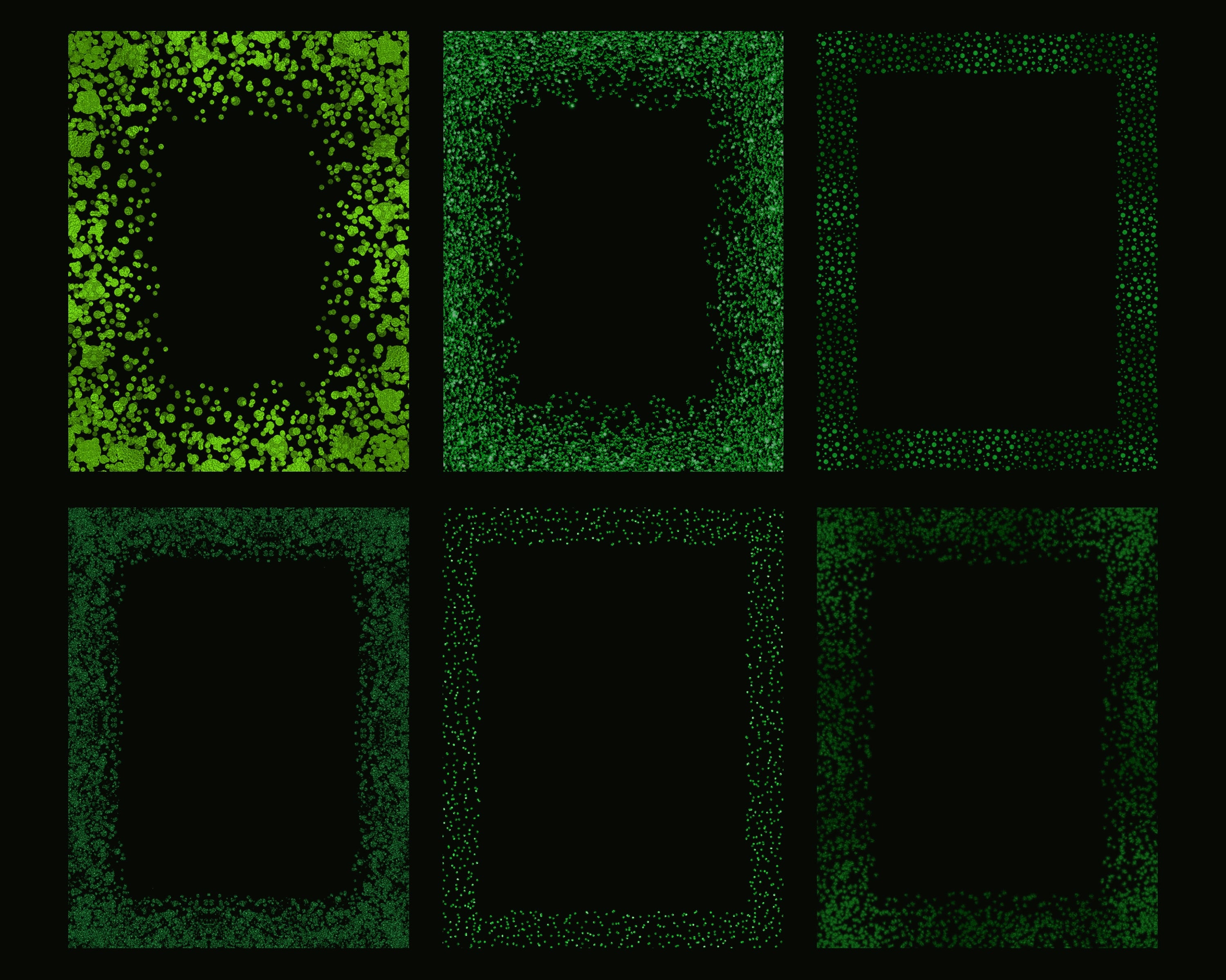 Christmas Glitter Frames Christmas Glitter Borders Christmas - Etsy