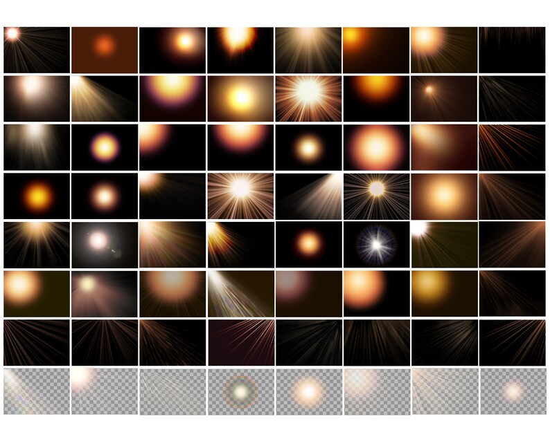 Sunlight overlays photoshop overlays sun ray overlays | Etsy