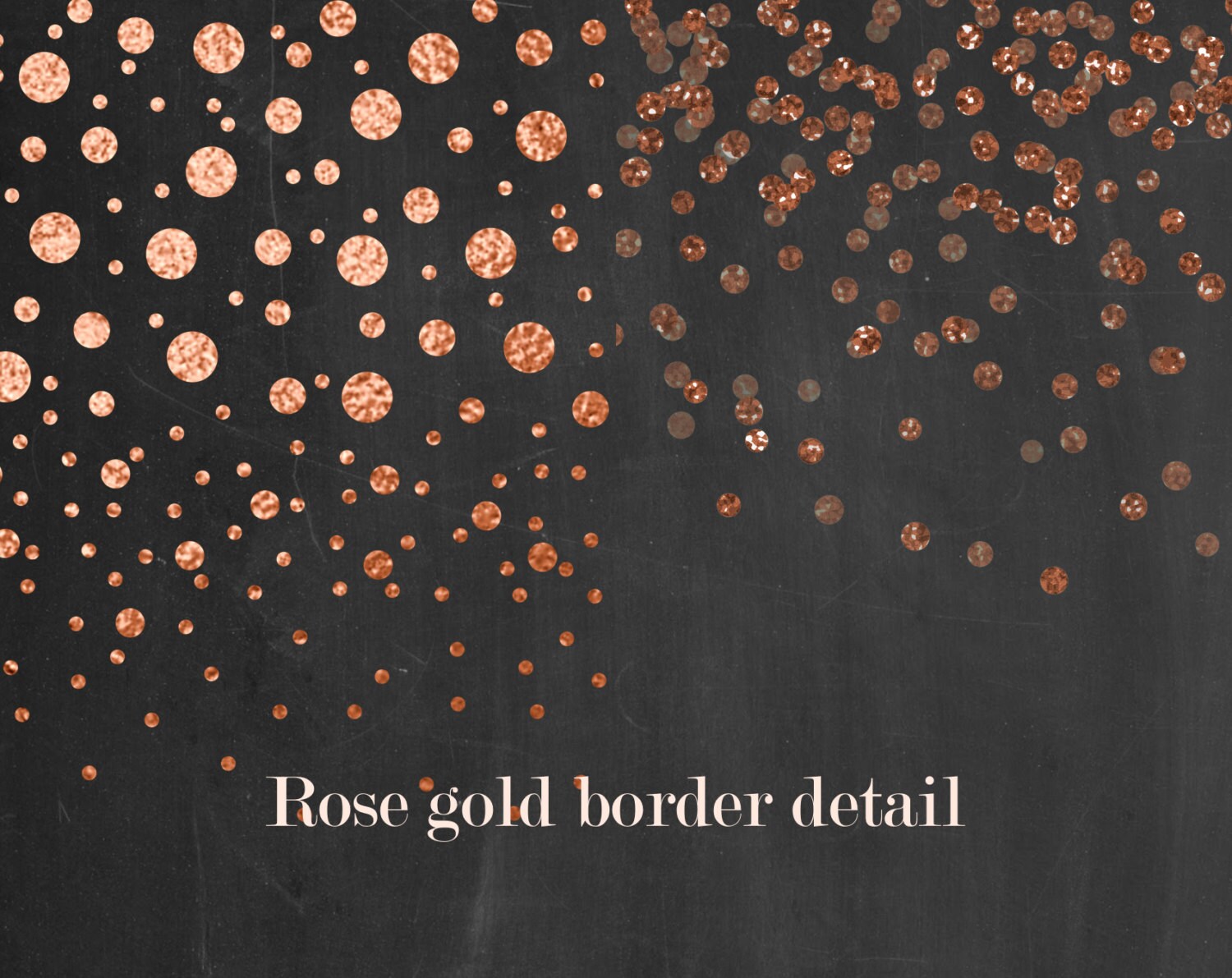 Digital Rose Gold Confetti Borders Metallic Confetti Border - Etsy
