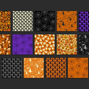 Halloween Digital Paper, Halloween Scrapbook Paper, Halloween ...