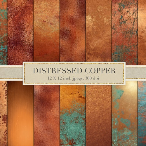 Copper Digital Paper Copper Textures Copper Backgrounds - Etsy