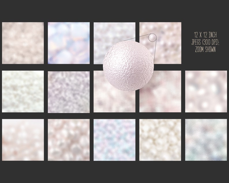 Pearl Digital Paper, Pearl Textures, Pearl, Foil, Metallic, Shimmer ...
