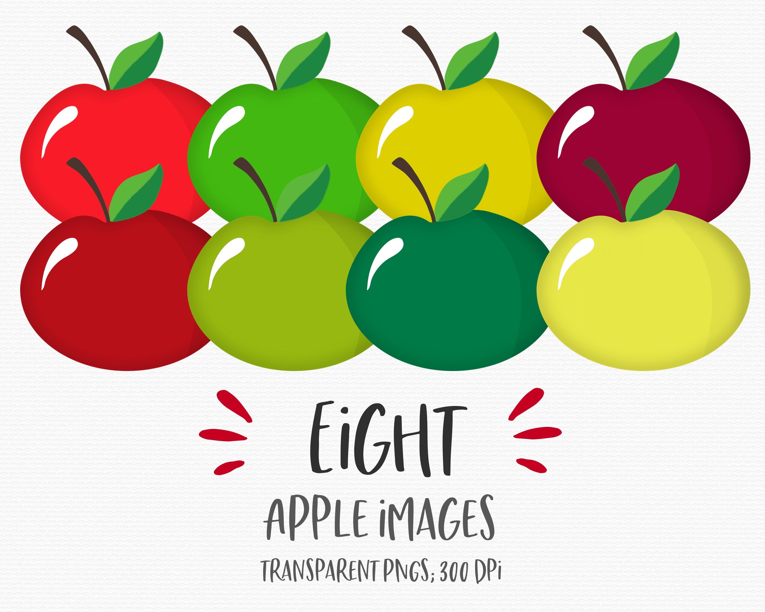 Apple Clipart Fruit Clipart Food Clipart Fall Autumn - Etsy