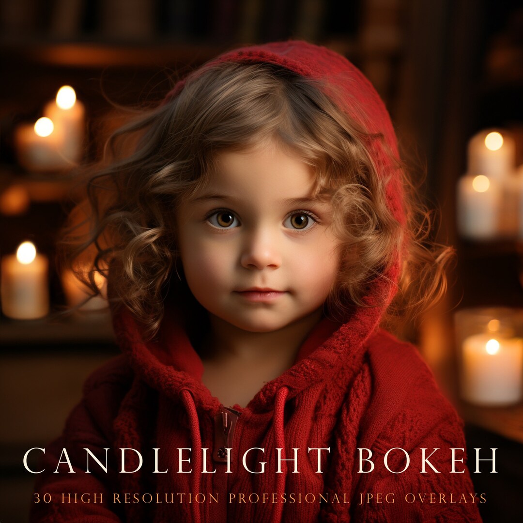 Candlelight Bokeh Overlays, Christmas Overlays, Bokeh Overlays, Candle ...