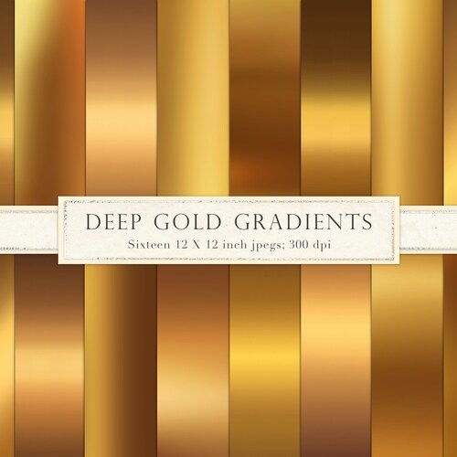 Gold Gradients Gold Foil Backgrounds Digital Paper - Etsy