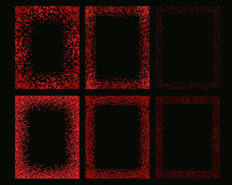 Christmas glitter frames Christmas glitter borders Christmas | Etsy