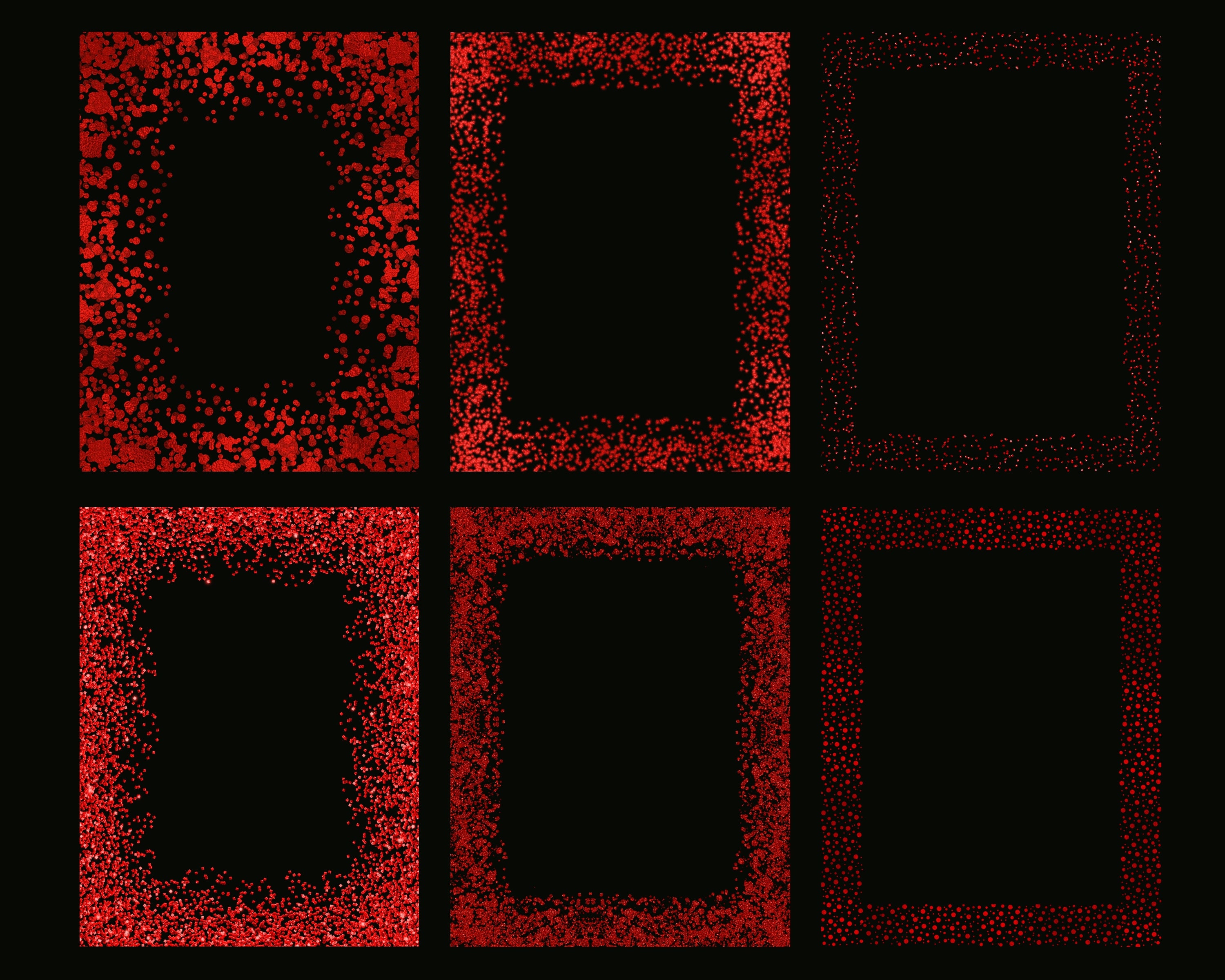 Christmas Glitter Frames Christmas Glitter Borders Christmas - Etsy