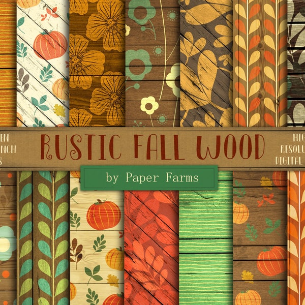 Fall Scrapbook Paper - Etsy
