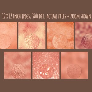 Rose Gold Digital Paper, Rose Gold Textures, Rose Gold, Scrapbook Paper ...