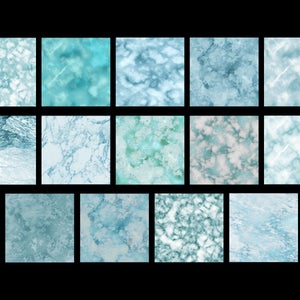Teal Marble Digital Paper, Teal Marble Scrapbook Paper, Teal Marble ...