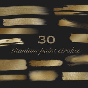 Metallic Paint Strokes, Metallic Brush Strokes, Paint Effects, Clipart ...