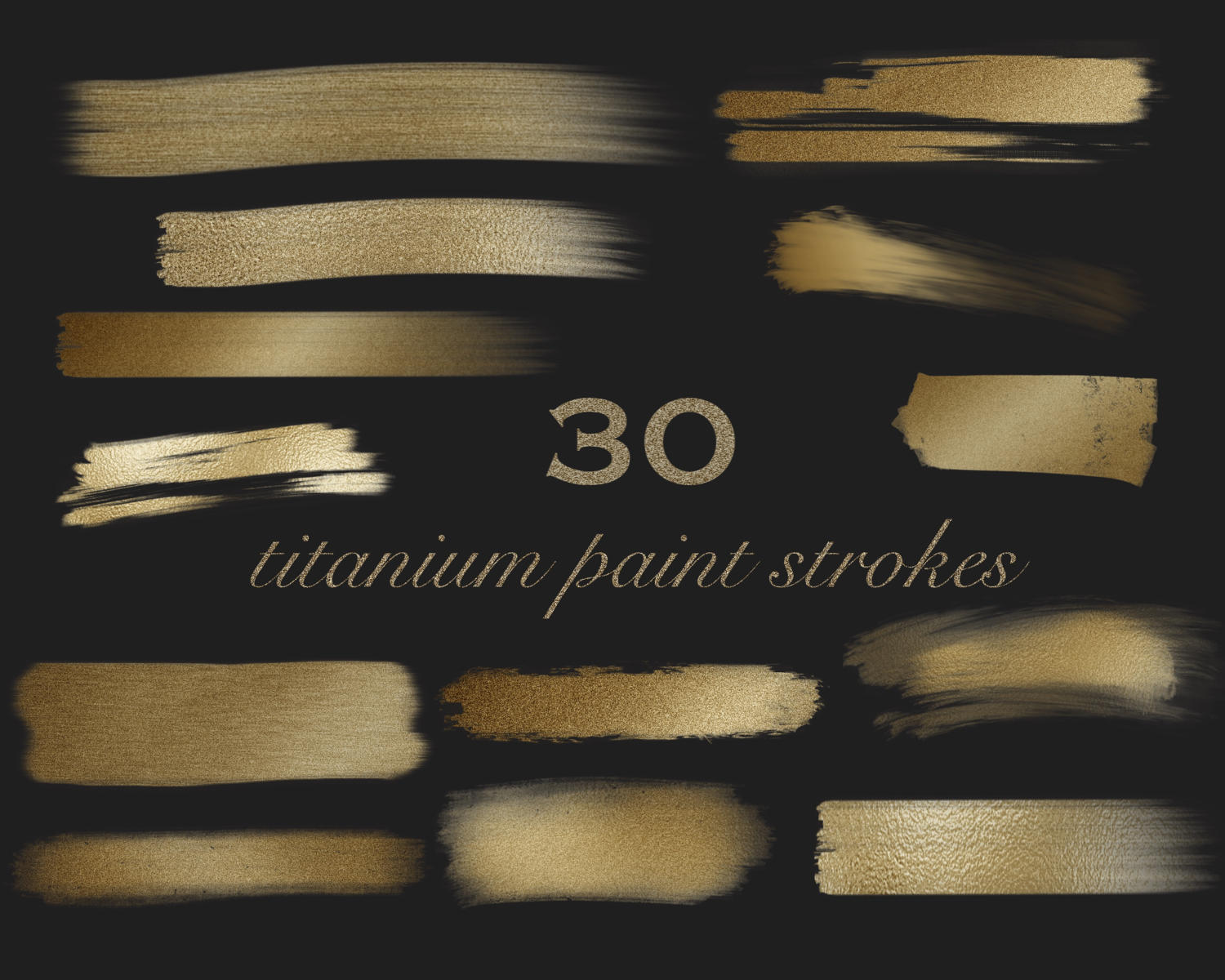 Metallic paint strokes metallic brush strokes paint effects | Etsy