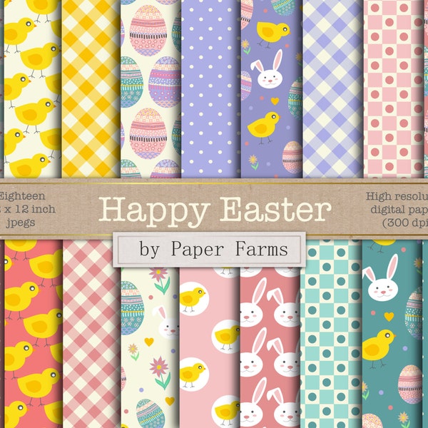Easter Digital Paper - Etsy