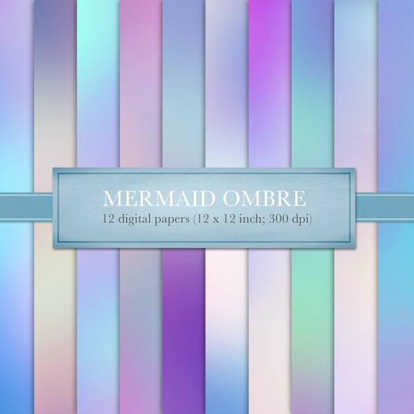 Ombre Digital Paper - Etsy