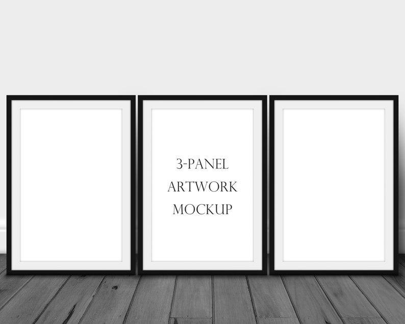 Three Frame Mockup, 2:3, 3 Frames, Mockup, Mock-up, Black Frame ...