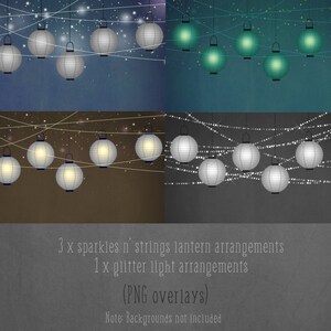 Paper Lanterns Clipart, Lanterns Clipart, Paper Lantern Overlays, Paper ...