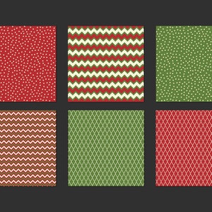 Christmas Digital Paper, Christmas Scrapbook Paper, Kelly Green ...