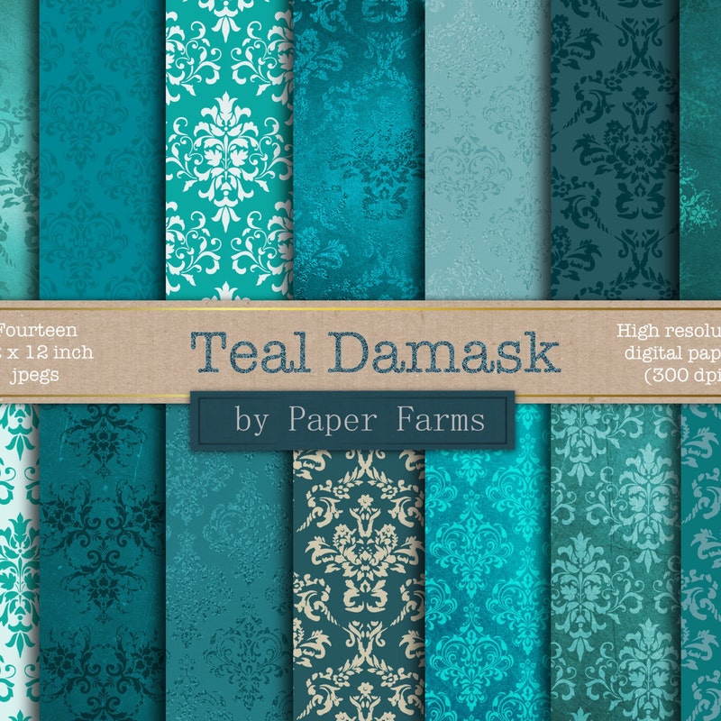 Damask Digital Paper - Etsy