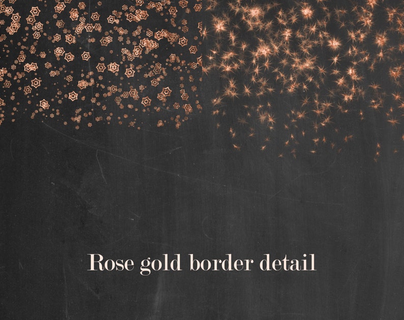 Digital Rose Gold Confetti Borders Metallic Confetti Border - Etsy