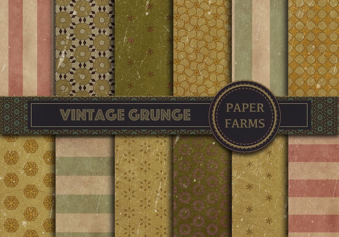 Vintage Grunge Digital Paper, Vintage Digital Paper, Vintage Scrapbook ...