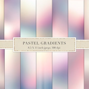 Pastel Gradients, Digital Backgrounds, Pastel Ombre, Pearlescent ...