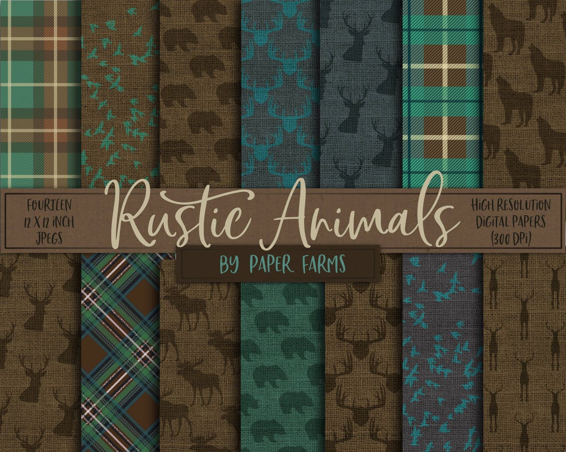 Rustic Digital Paper Rustic Scrapbook Paper Fall Autumn - Etsy