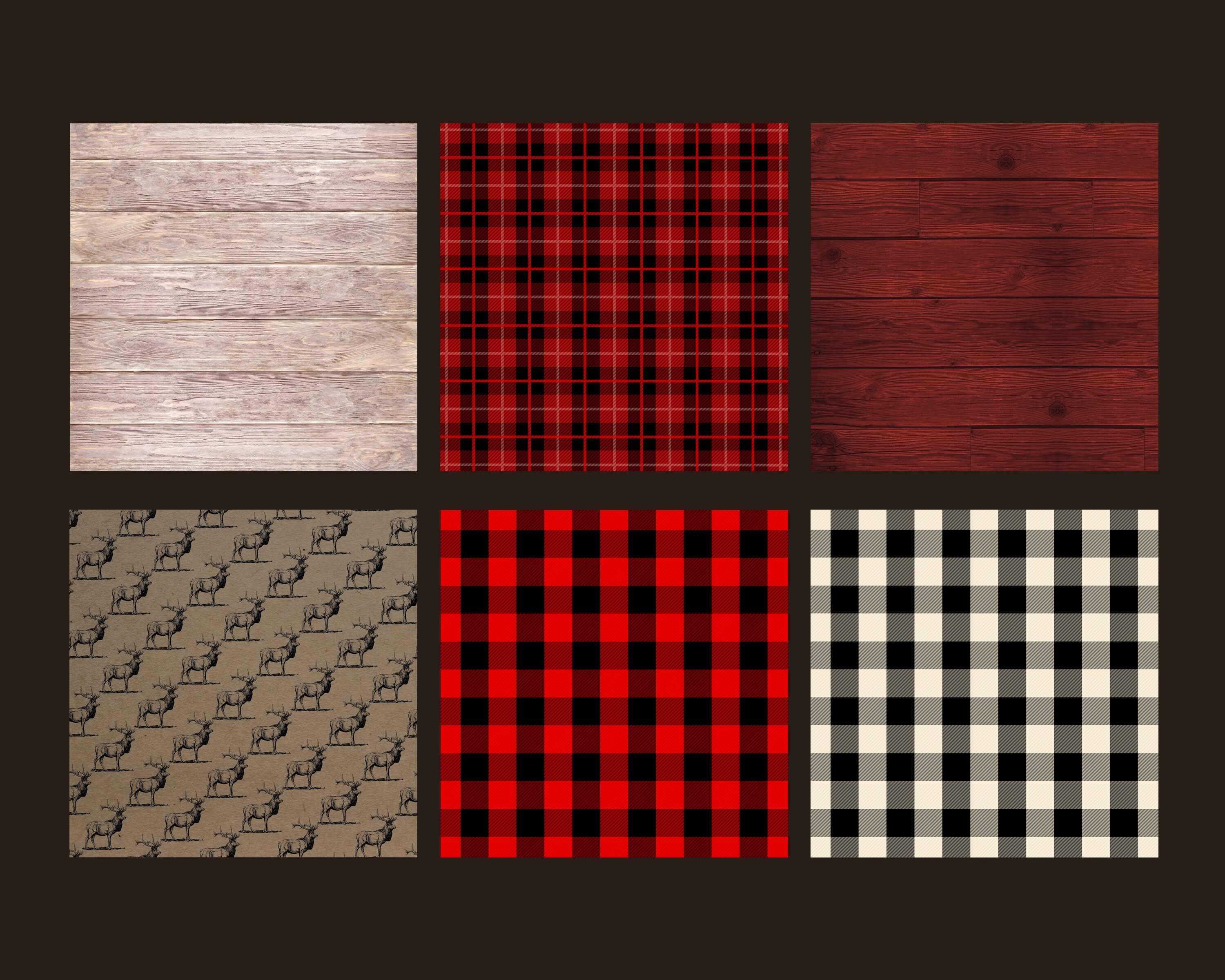 Lumberjack Digital Paper, Lumberjack Scrapbook Paper, Rustic Digital ...