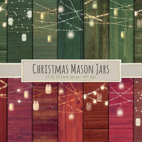 Rustic Fairy Lights Digital Paper Scrapbook Paper - Etsy