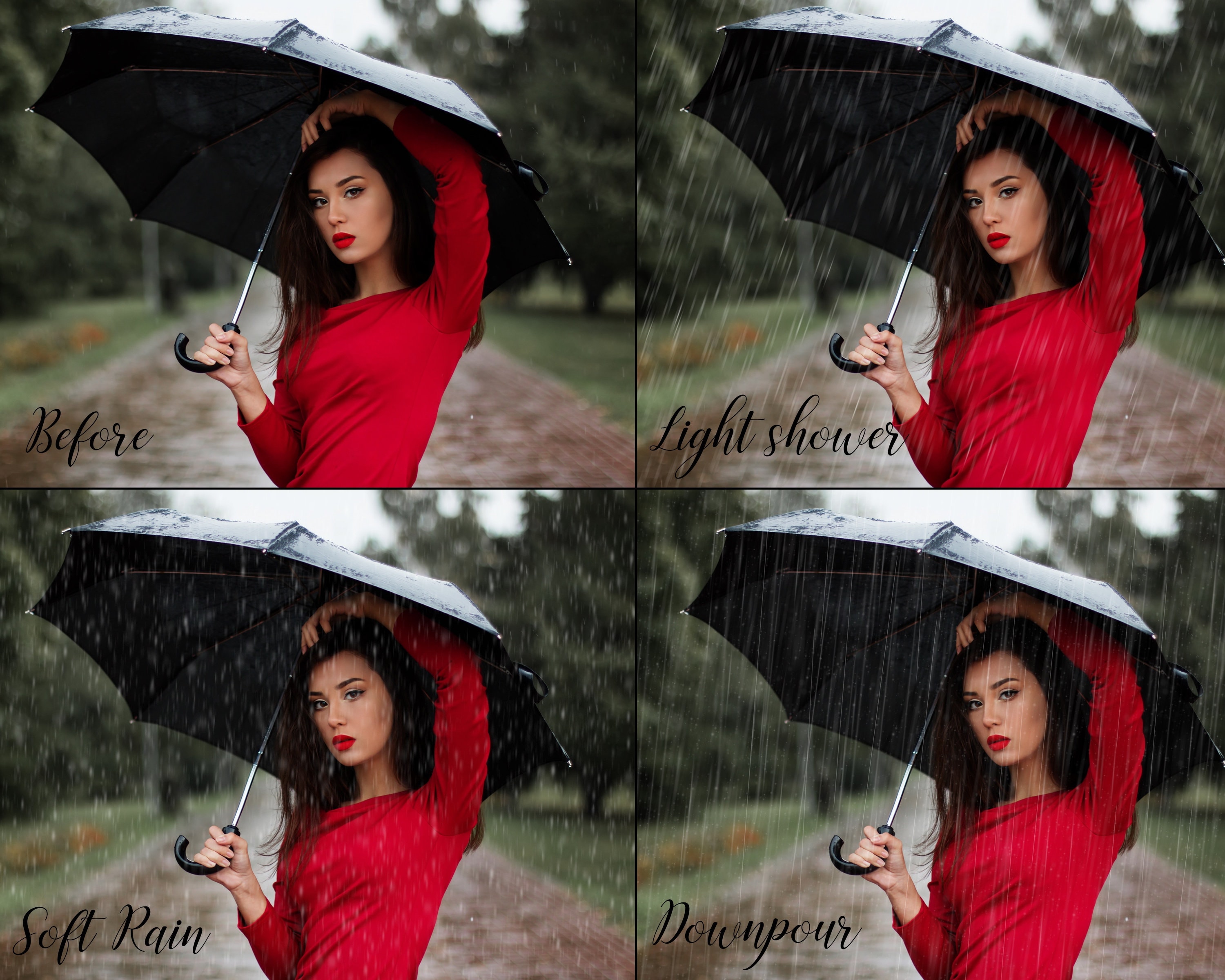 Rain overlays realistic rain PNGs rainfall photoshop | Etsy