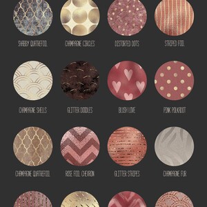 Rose Gold, Champagne, Digital Paper, Textures, Pattern, Scrapbook Paper ...