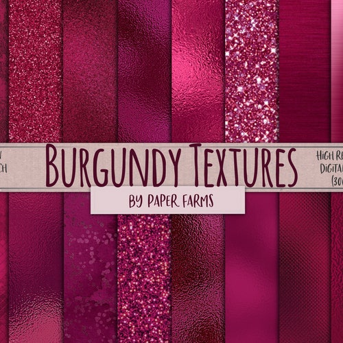 Burgundy Foil Burgundy Glitter Digital Paper Scrapbook - Etsy