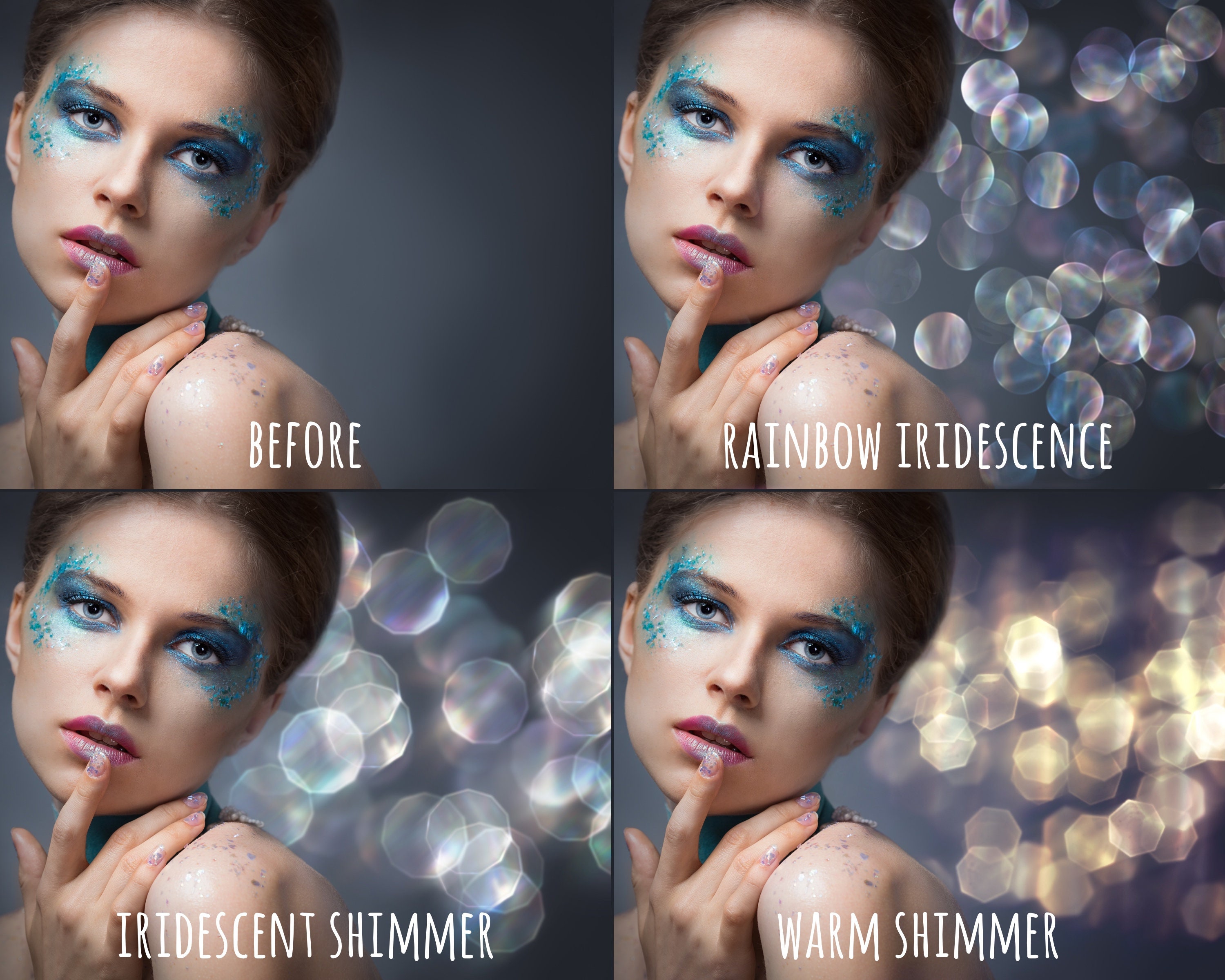 Iridescent Bokeh Overlays Photoshop Bokeh Overlays - Etsy Australia
