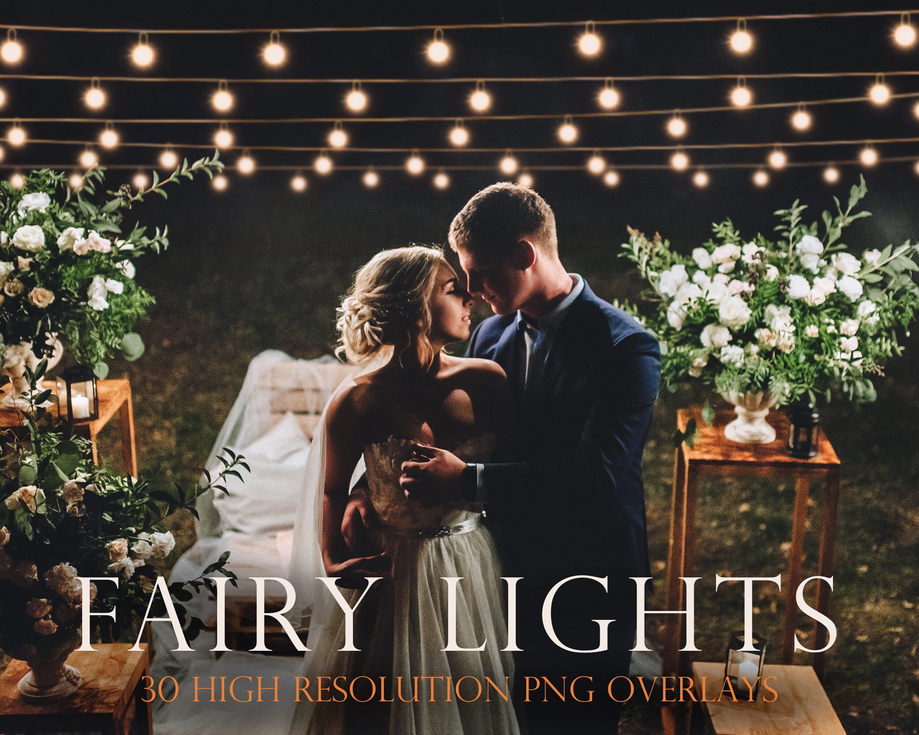 String lights overlay fairy lights Christmas lights | Etsy