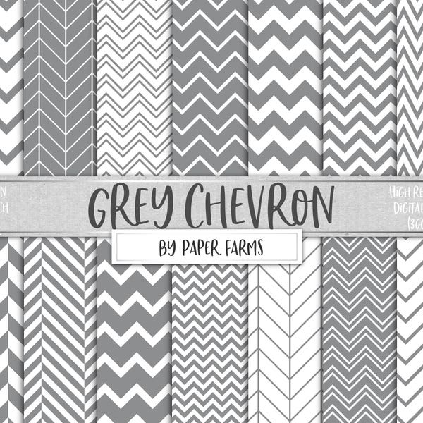 Gray Chevron - Etsy