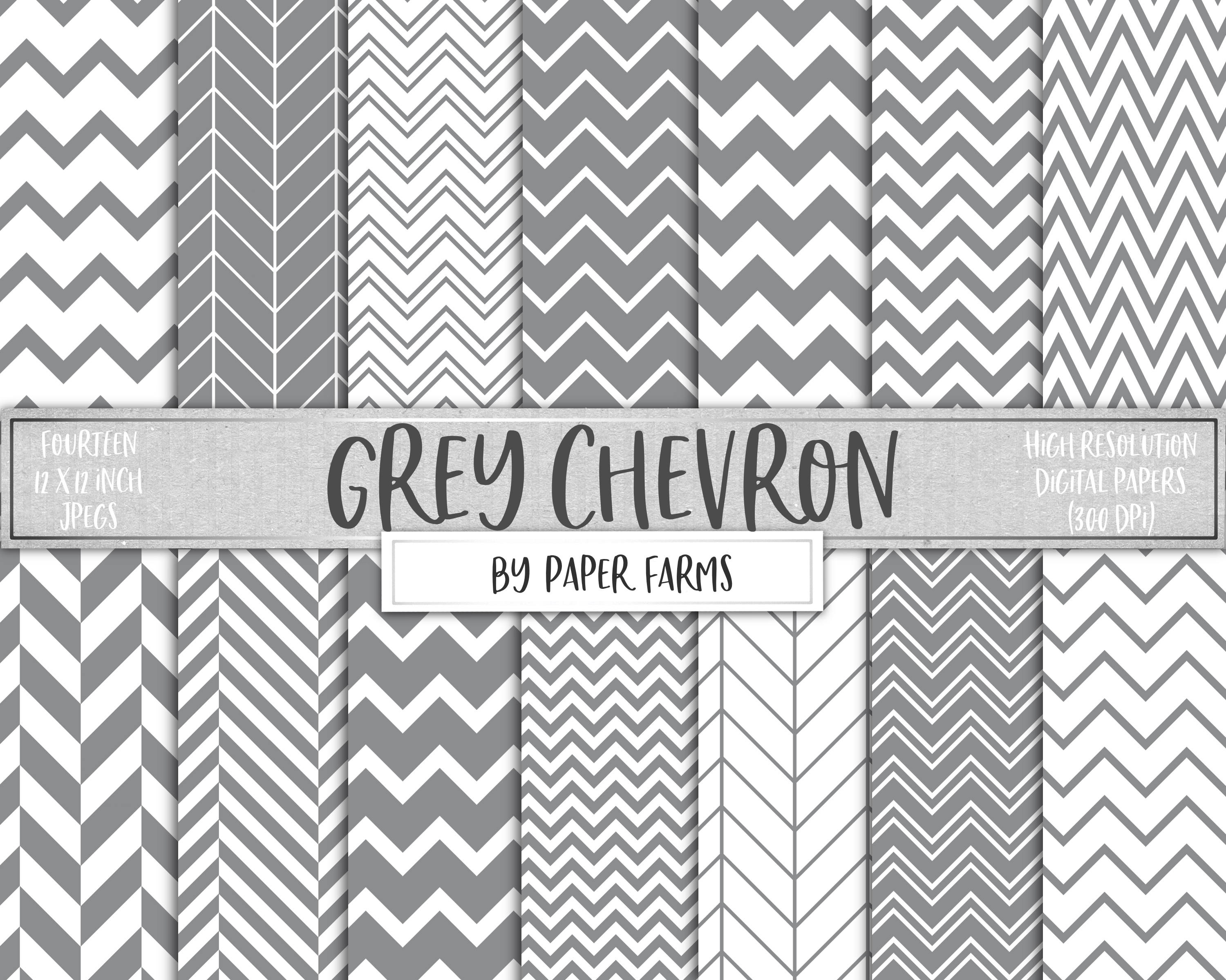 Grey Chevron Gray Chevron Digital Paper Scrapbook Paper | Etsy