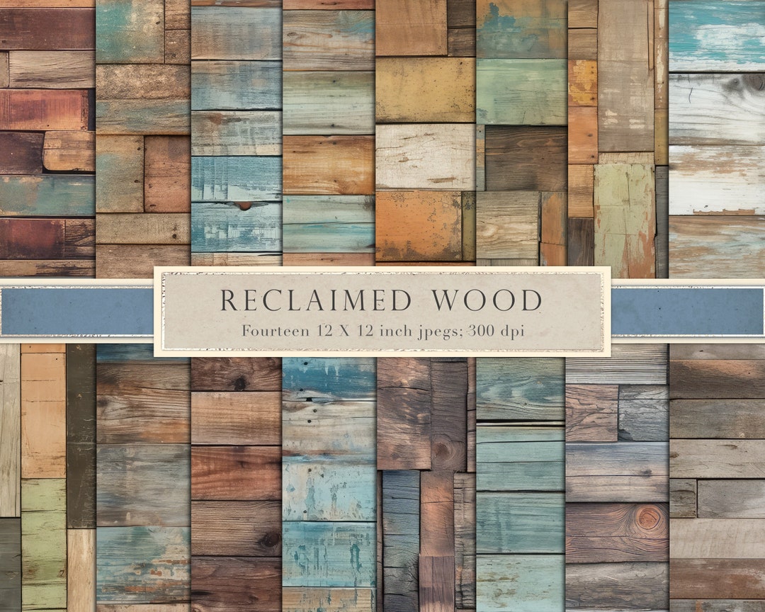 Reclaimed Wood Backgrounds, Reclaimed Wood, Rustic Wood, Digital Paper ...