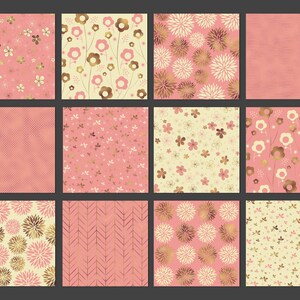Coral Digital Paper, Coral Gold Digital Paper, Flower, Coral, Salmon ...