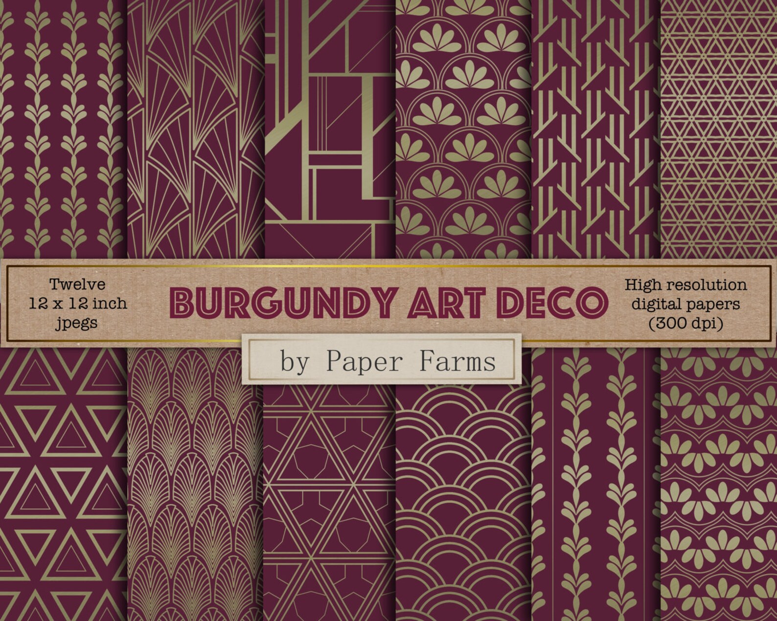 Art Deco Digital Paper Art Deco Scrapbook Paper Art Deco | Etsy