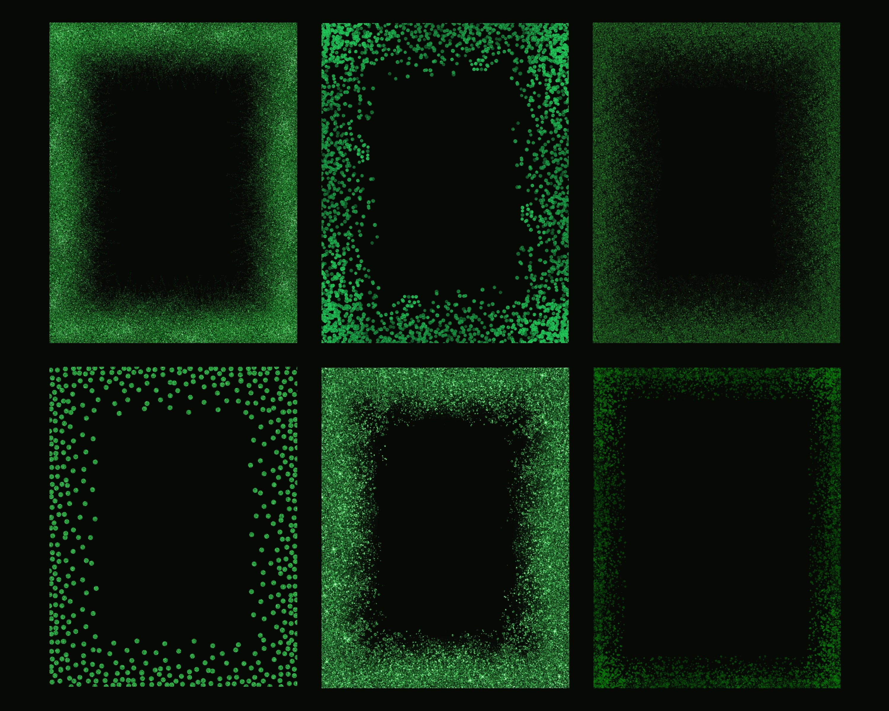 Christmas Glitter Frames Christmas Glitter Borders Christmas - Etsy