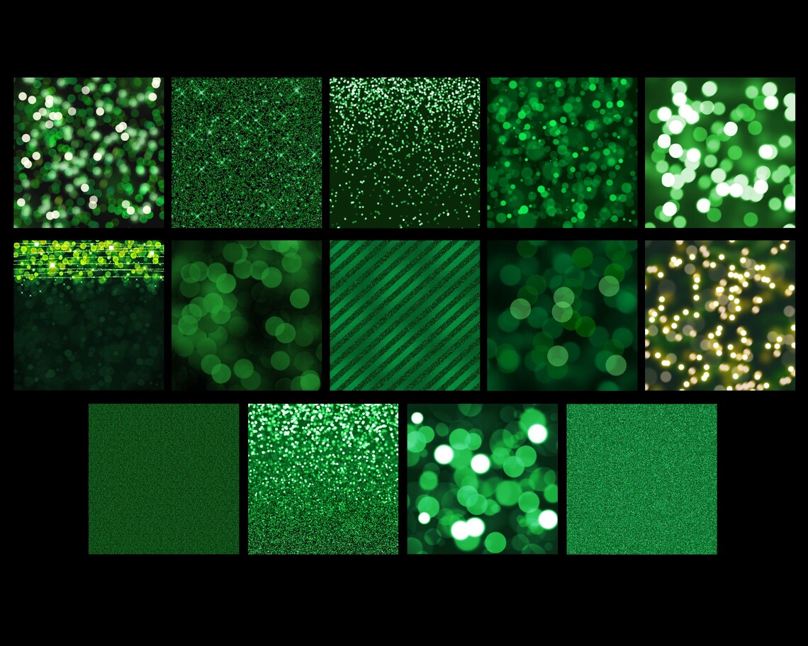 Green Bokeh Digital Paper Green Glitter Digital Paper Green - Etsy