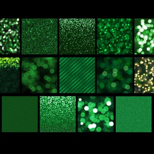 Green Bokeh Digital Paper, Green Glitter Digital Paper, Green Bokeh ...