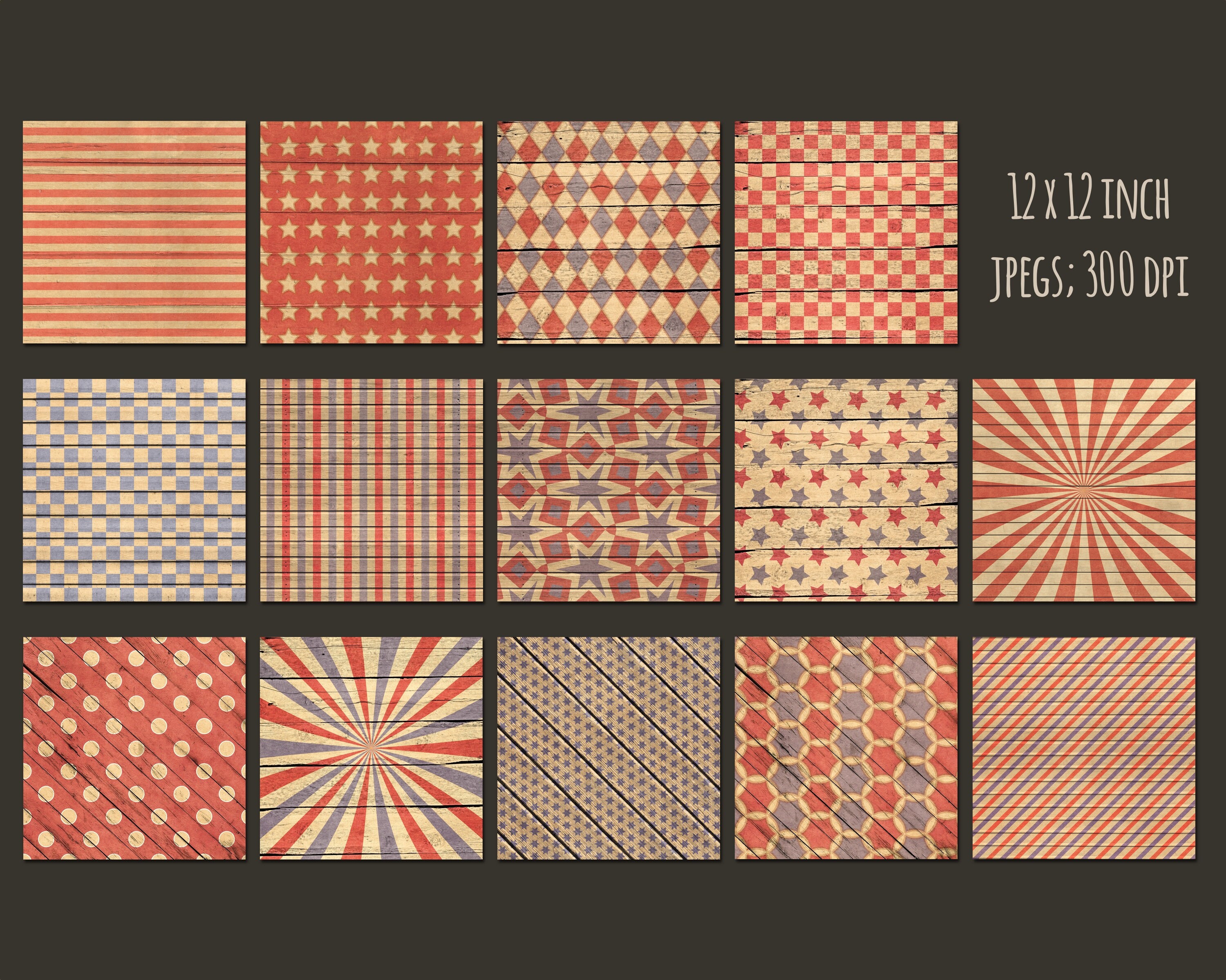 Vintage circus rustic circus wood patterns on wood wood | Etsy