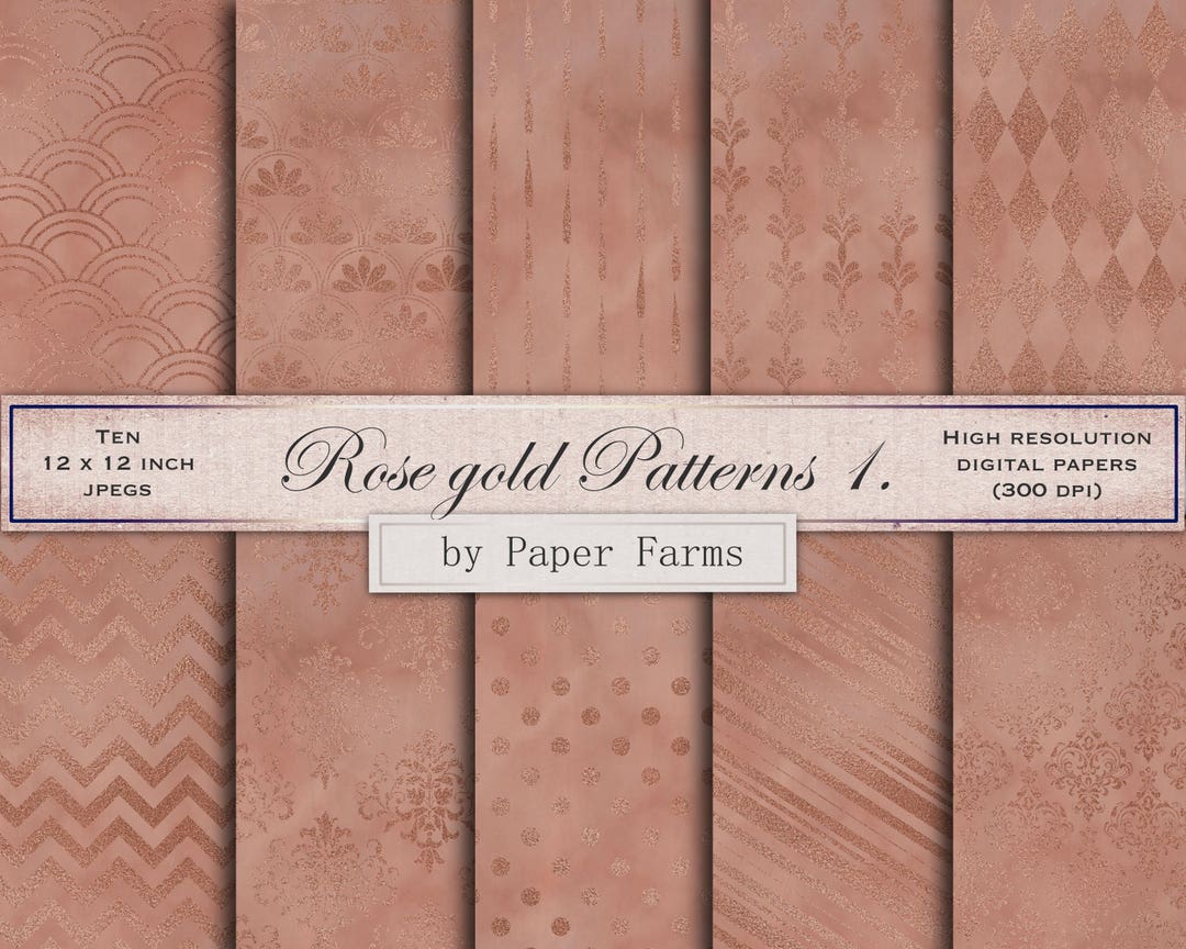 50% Off, Rose Gold, Geometric Patterns, Digital Paper, Patterns, Rose ...